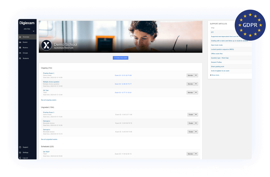 Digiexam: Online Proctoring Software for Exams and Tests